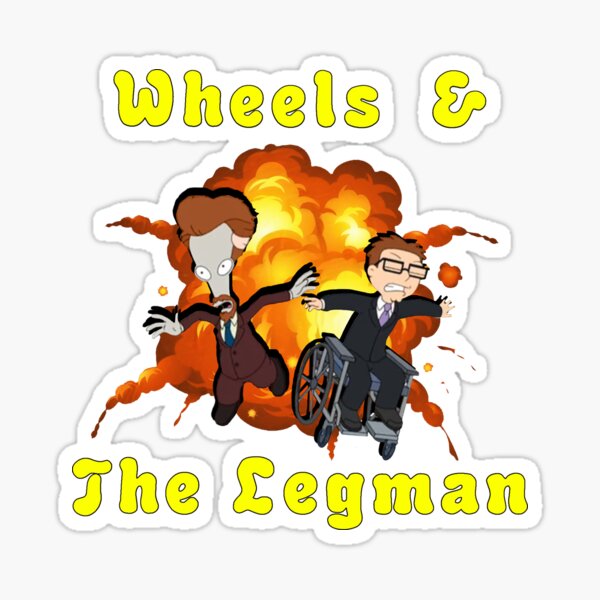 "Wheels and the Legman" Sticker for Sale by Smiling-sam | Redbubble