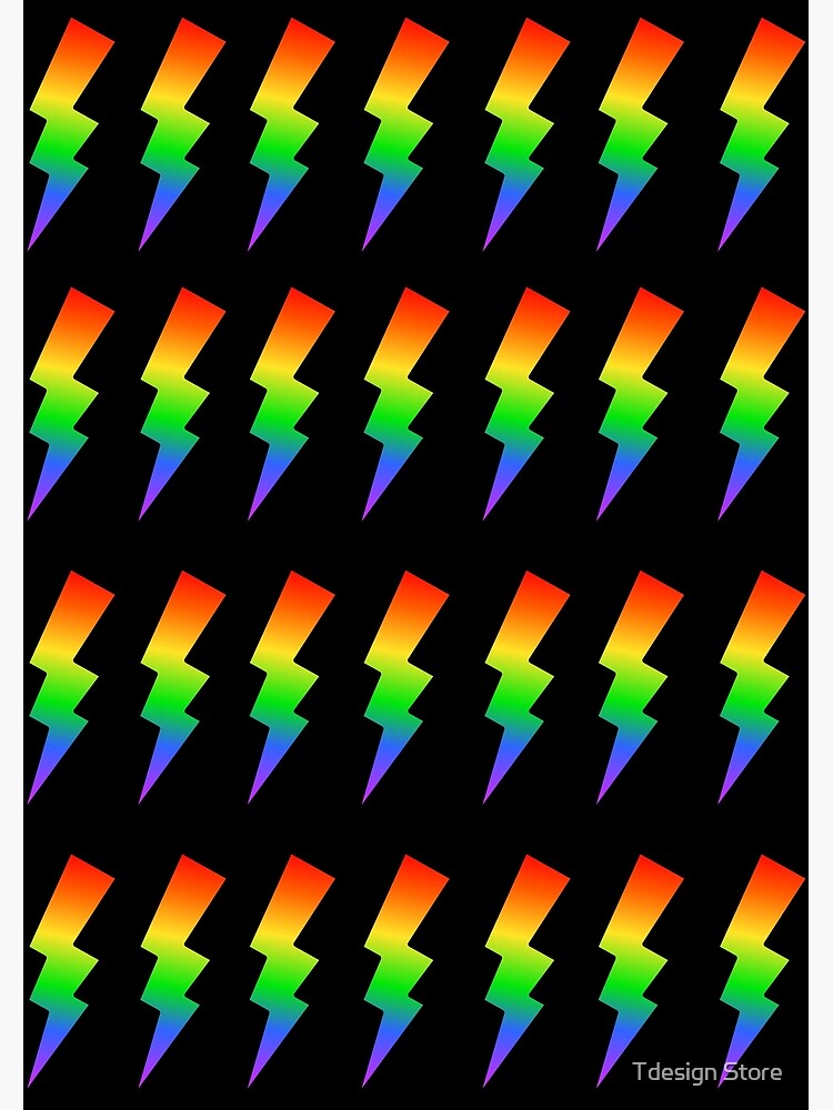 "Rainbow bolts" Poster by oliverhowells | Redbubble