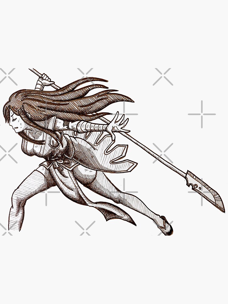 "Erza Scarlet 1" Sticker for Sale by maluminous97 | Redbubble