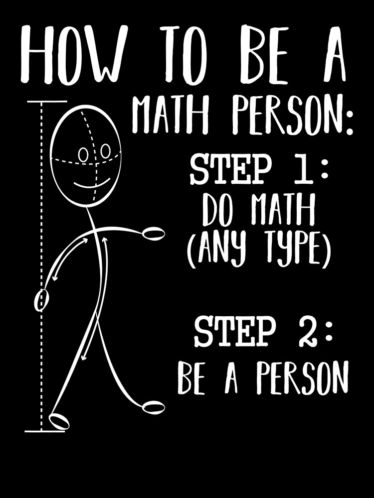 "How To Be A Math Person Equation Calculation Lover Quotes" Poster by ...