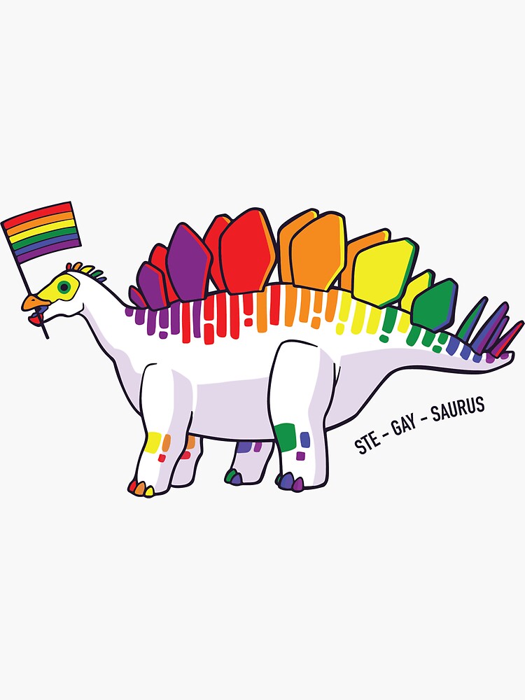 "Studio 252MYA Collaboration: Ste - gay - saurus" Sticker for Sale by ...