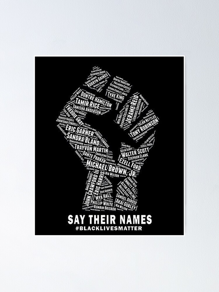"Say their names" Poster for Sale by Abeillee | Redbubble