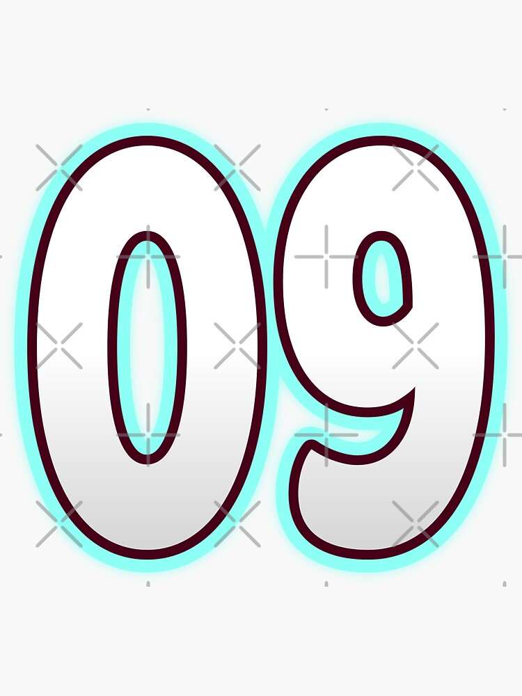 "Number nine" Sticker for Sale by Eloy42 | Redbubble