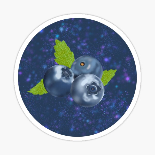 "Blueberries" Sticker for Sale by ChefBoyardeeee | Redbubble