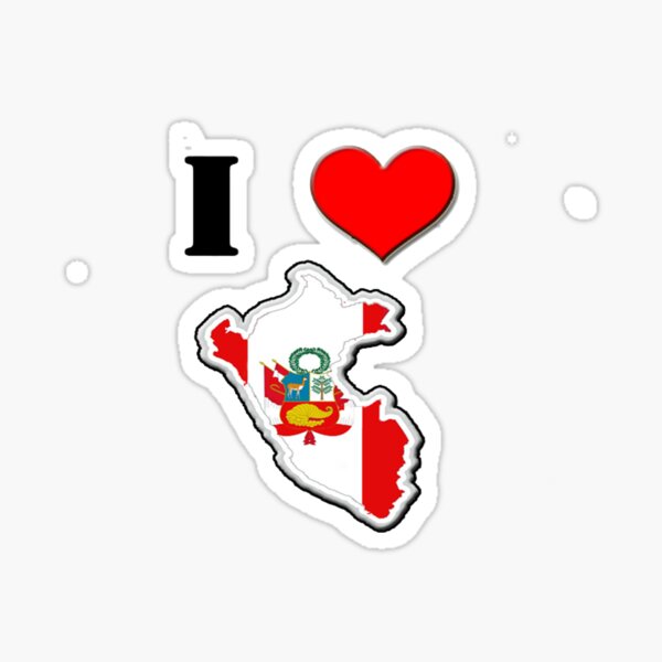 "I LOVE PERU" Sticker by flacow05 | Redbubble