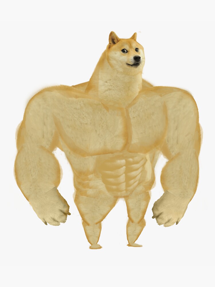 "Buff doge" Sticker for Sale by Joe Holt | Redbubble