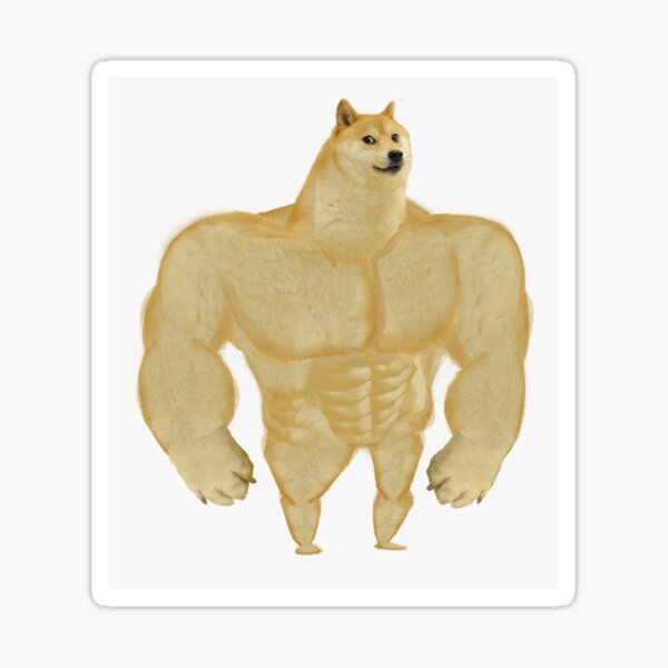 "Buff doge" Sticker for Sale by Joe Holt | Redbubble