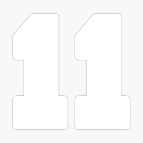 "Number 11 Eleven" Sticker for Sale by AllWellia | Redbubble