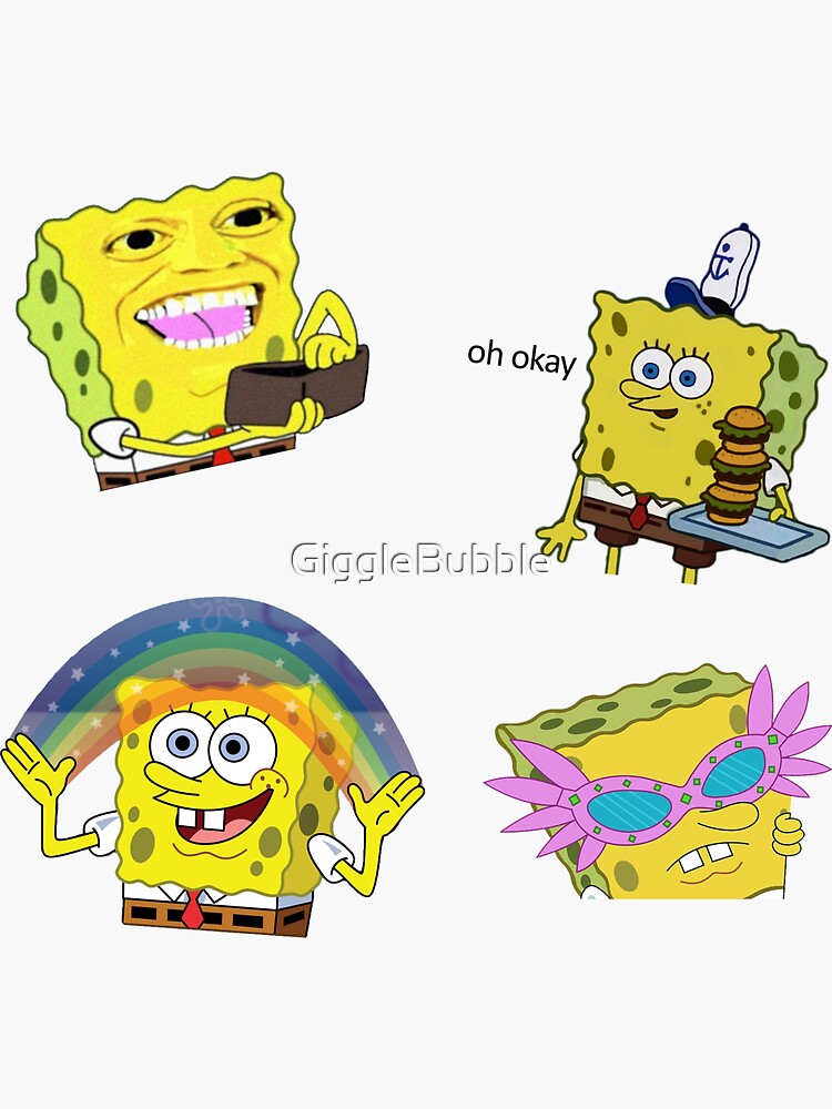 "Spongebob Memes Vol. 2" Sticker for Sale by GiggleBubble | Redbubble