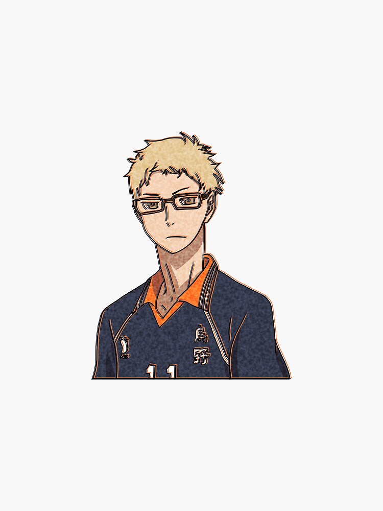 "Tsukishima - Haikyuu" Sticker for Sale by mixia-art | Redbubble