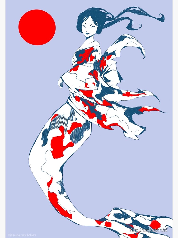 "Geisha mermaid" Poster by Kitsunesketches | Redbubble