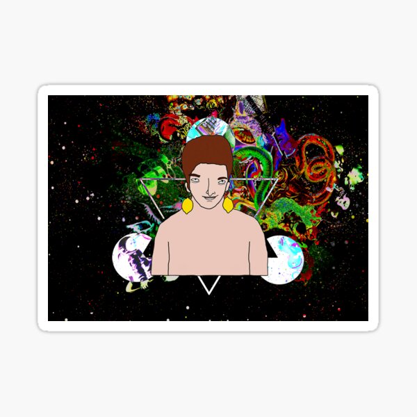 "Psychedelic Lemon Man 1" Sticker by Eliotmad | Redbubble