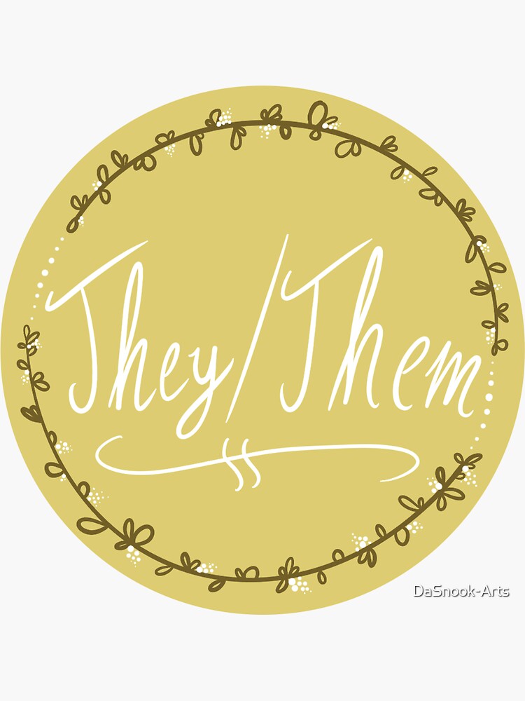 "They/Them Pronoun Icon" Sticker by DaSnook-Arts | Redbubble