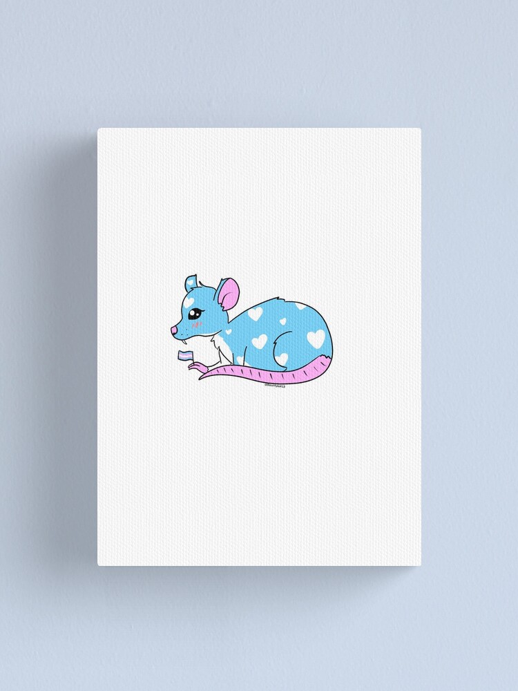 "Trans Pride Rat" Canvas Print for Sale by Bountykat13 | Redbubble