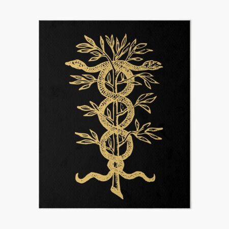 "Serpent Alchemical Emblem Occult Alchemy caduceus snake" Art Board ...