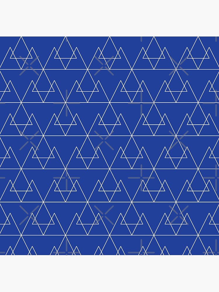 "Royal Blue Geometric Triangle Pattern for Hipster Decor" Sticker by ...