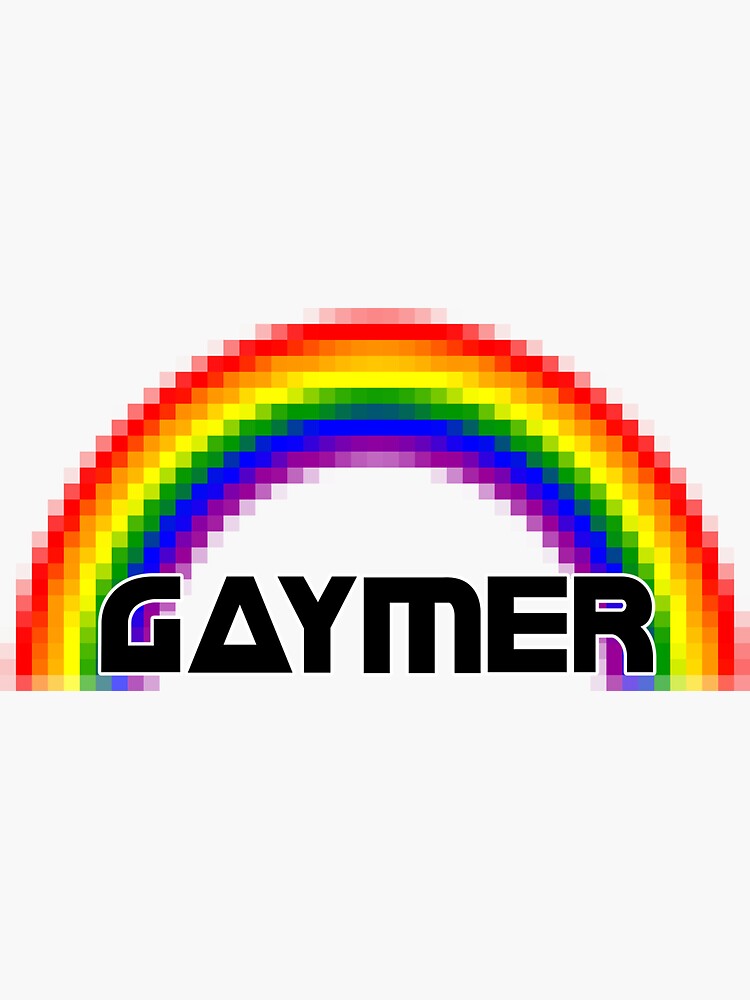 "Gaymer - Pixelated Pride" Sticker for Sale by harrizon | Redbubble
