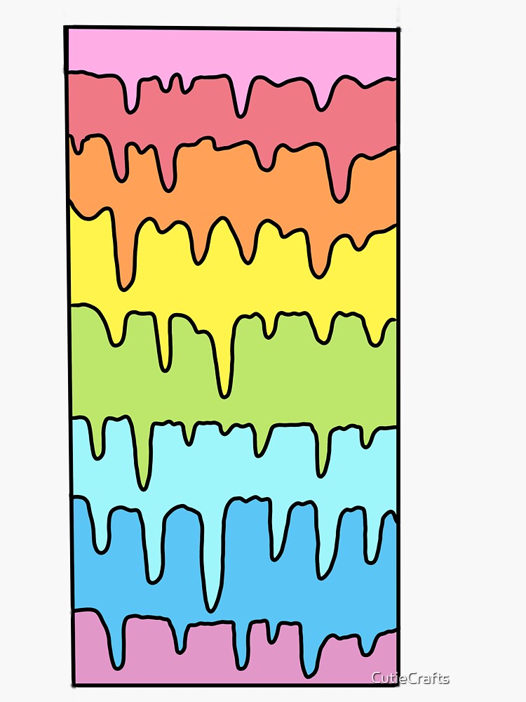 "Pastel Drip Glow Goo" Sticker by CutieCrafts | Redbubble