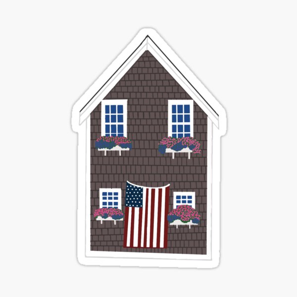 "provincetown house " Sticker for Sale by maddie-stamp | Redbubble