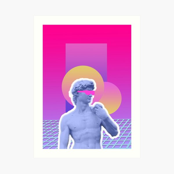 "Vaporwave David statue " Art Print by fleecstore | Redbubble