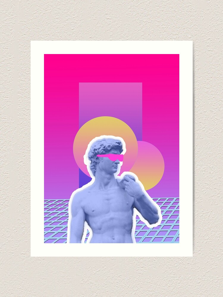 "Vaporwave David statue " Art Print by fleecstore | Redbubble