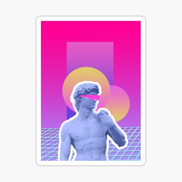 "Vaporwave David statue " Sticker for Sale by fleecstore | Redbubble