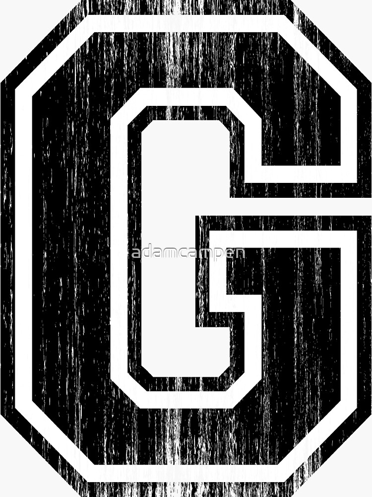 "Big Varsity Letter G" Sticker for Sale by adamcampen | Redbubble