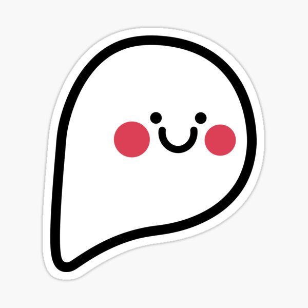 "Little happy ghost" Sticker for Sale by evamartinelli | Redbubble