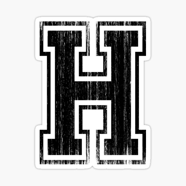 "Big Varsity Letter H" Sticker for Sale by adamcampen | Redbubble