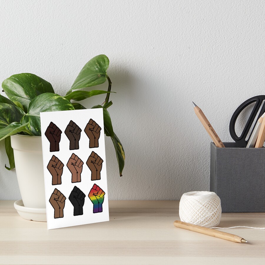"blm fist sticker pack" Art Board Print by trbl-studio | Redbubble