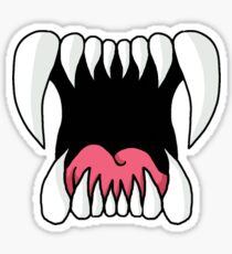 Monster Mouth Teeth Stickers | Redbubble