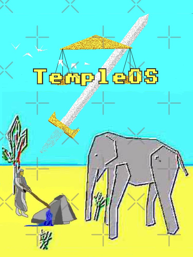 "God's Favorite Elephant ( Temple OS )" Sticker for Sale by ...