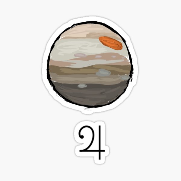 "Jupiter Astrological Design" Sticker by AnnesLovelys | Redbubble
