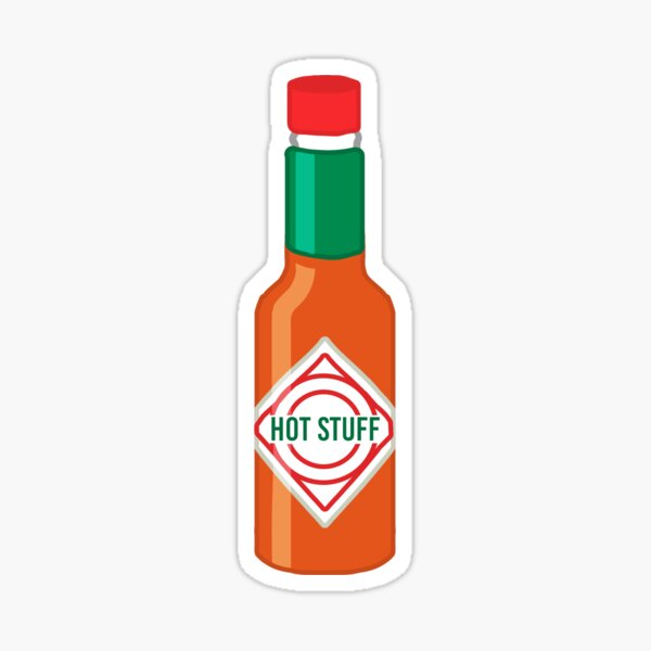 "hot stuff" Sticker for Sale by brickelle | Redbubble