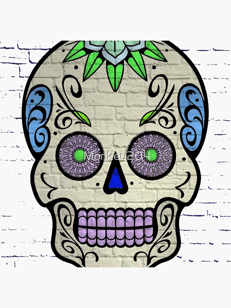 "Brick skull" Sticker by Monkey204 | Redbubble