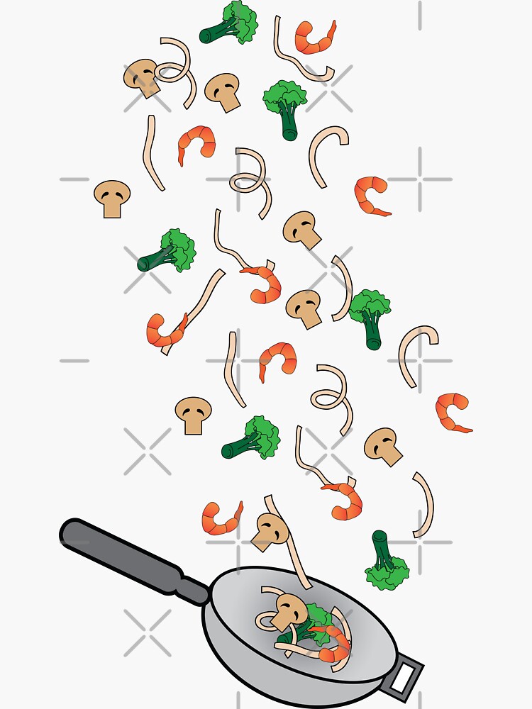 "Cook, Chief, Stir Fry Dinner" Sticker by PLLDesigns | Redbubble