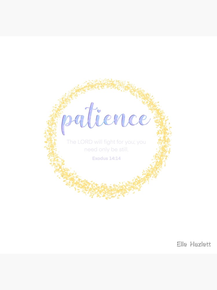 "Patience Hand Lettering (Series 4/9)" Art Print by ElleHazlett | Redbubble