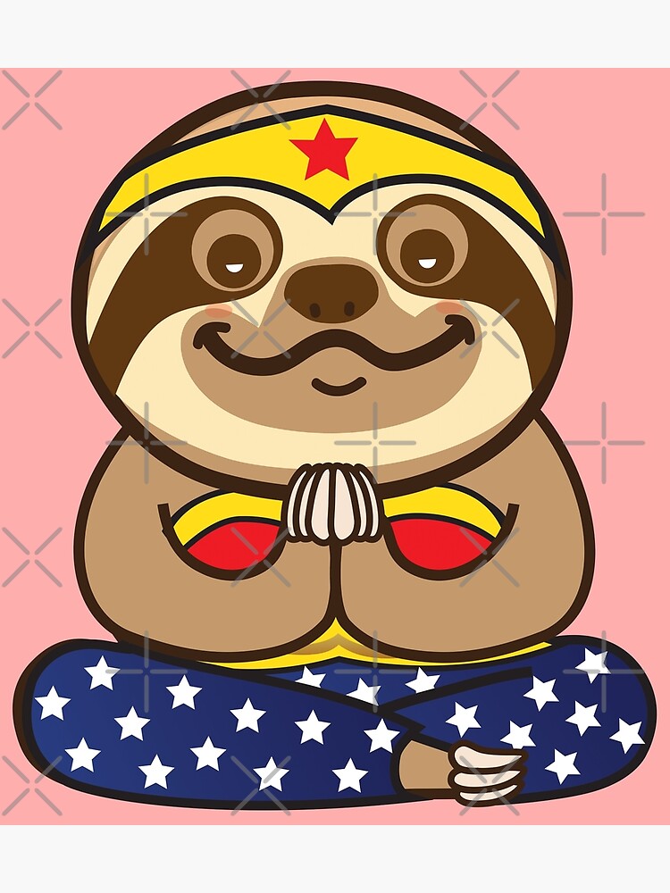 "Cute Sloth Yoga" Poster by plushism | Redbubble