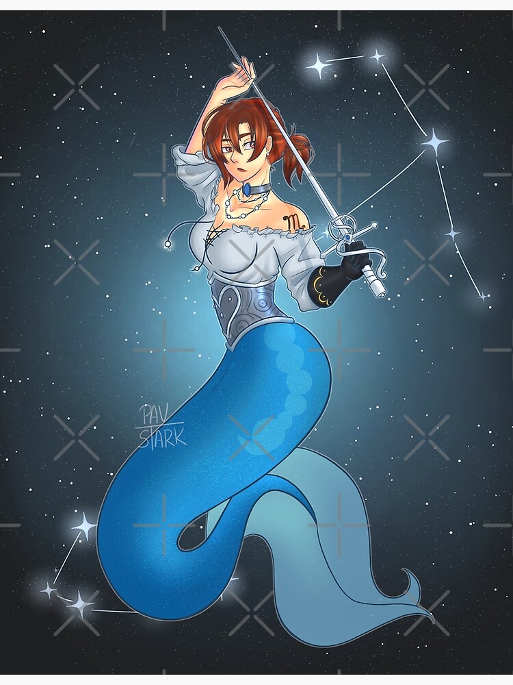 "Scorpio Mermaid" Poster for Sale by pau-stark507 | Redbubble