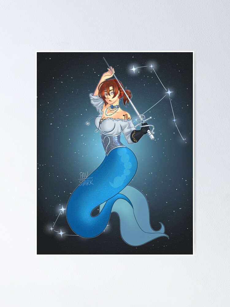 "Scorpio Mermaid" Poster for Sale by pau-stark507 | Redbubble