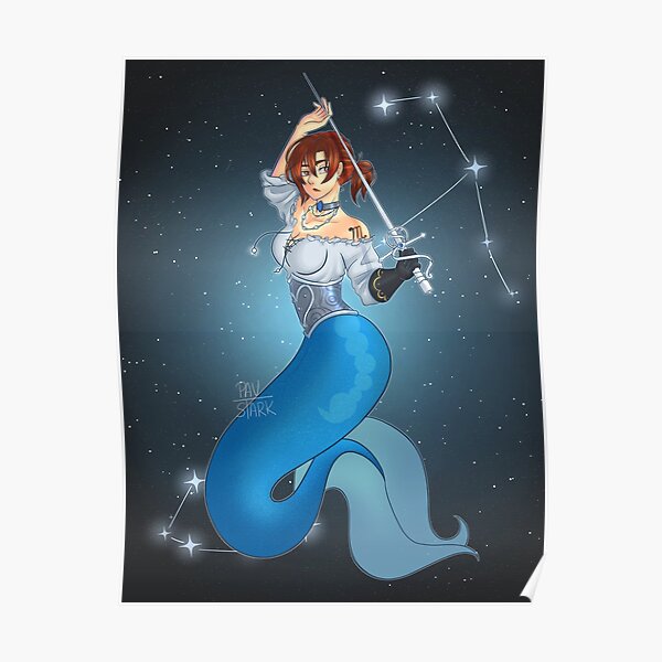 "Scorpio Mermaid" Poster for Sale by pau-stark507 | Redbubble