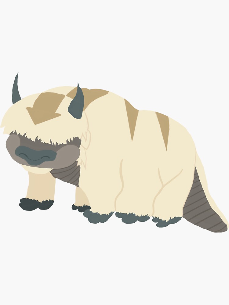 "Minimalist Appa Illustration from Avatar The Last Airbender" Sticker ...