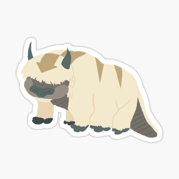 "Minimalist Appa Illustration from Avatar The Last Airbender" Sticker ...