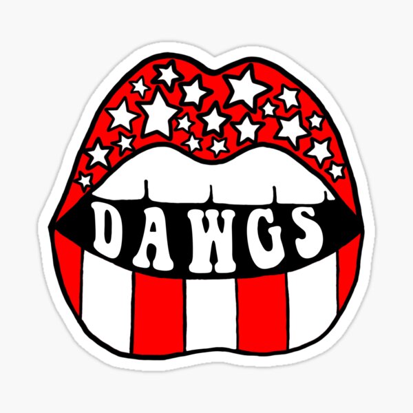"Dawgs Lips" Sticker for Sale by Delaneysdesigns | Redbubble