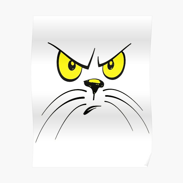 "Angry cat" Poster by moussaabbou01 | Redbubble