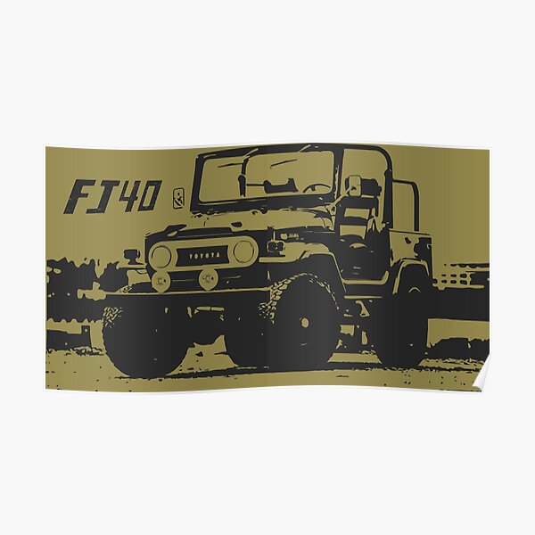 "1971 Toyota Land Cruiser FJ40" Poster by FromThe8Tees | Redbubble