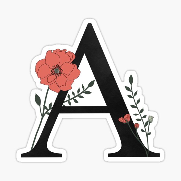 "A monogram with Flower Design" Sticker for Sale by jamiemaher15 ...