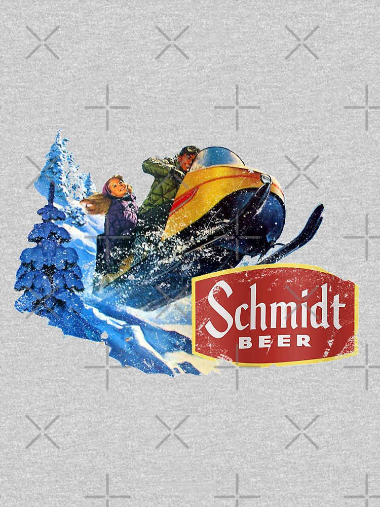 "Schmidt Beer Snowmobile" T-shirt for Sale by Retrorockit | Redbubble ...