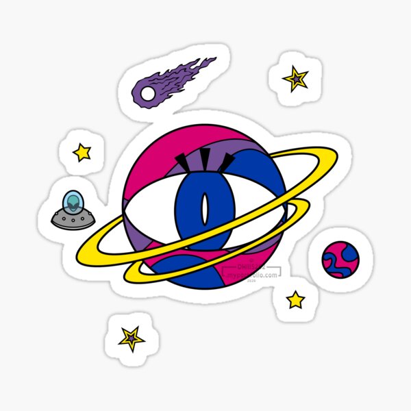 "Illuminati Planet [Bisexual PRIDE]" Sticker for Sale by DeRukoandCO ...