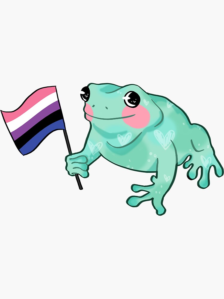 "Genderfluid Frog" Sticker by heatherharris11 | Redbubble
